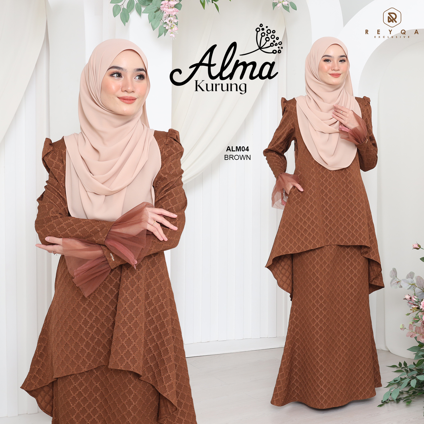 Alma/04 Brown | Muslimah Collection | Hijab | Exclusive Muslimah Attire