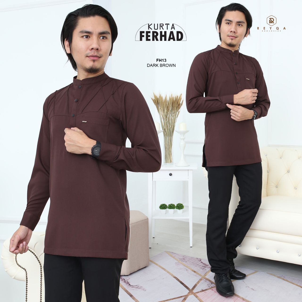 Ferhad/13 Brown | Muslimah Collection | Hijab | Exclusive Muslimah Attire