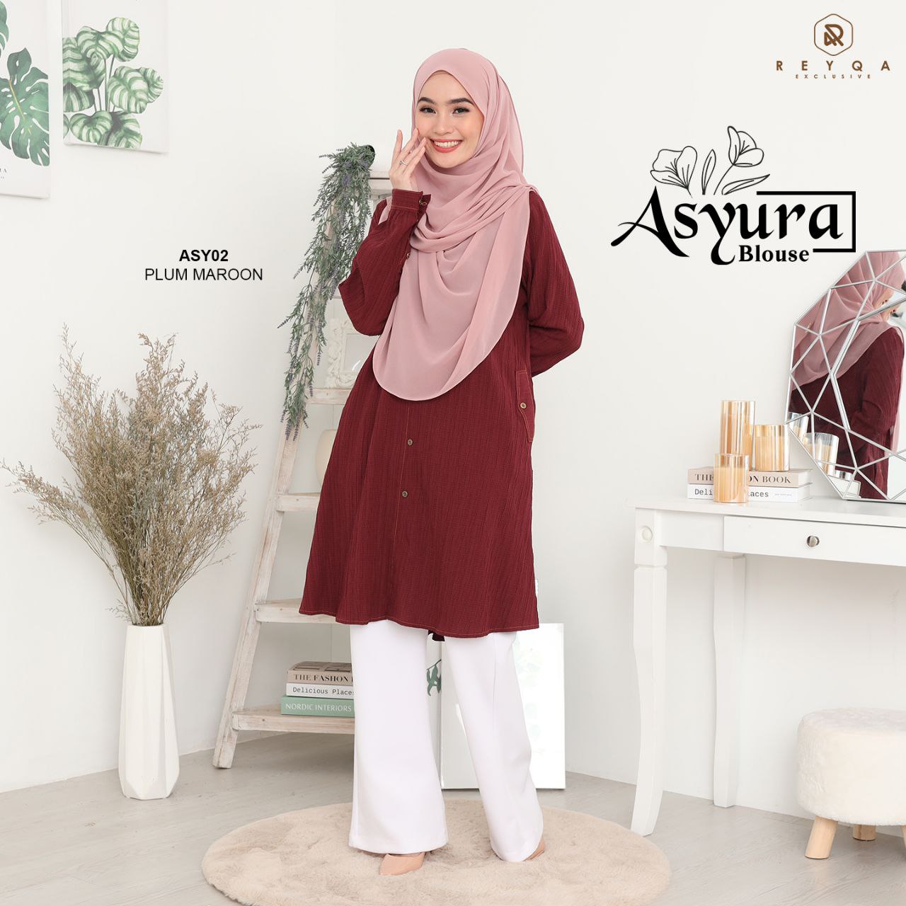 Asyura/02 Plum | Muslimah Collection | Hijab | Exclusive Muslimah Attire