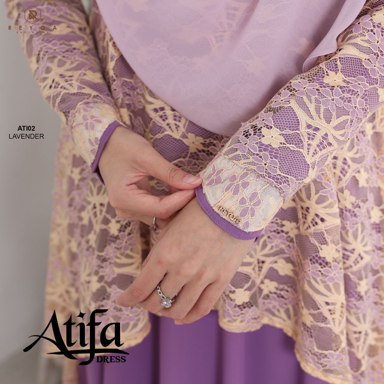 Atifa/02 Lavender | Muslimah Collection | Hijab | Exclusive Muslimah Attire