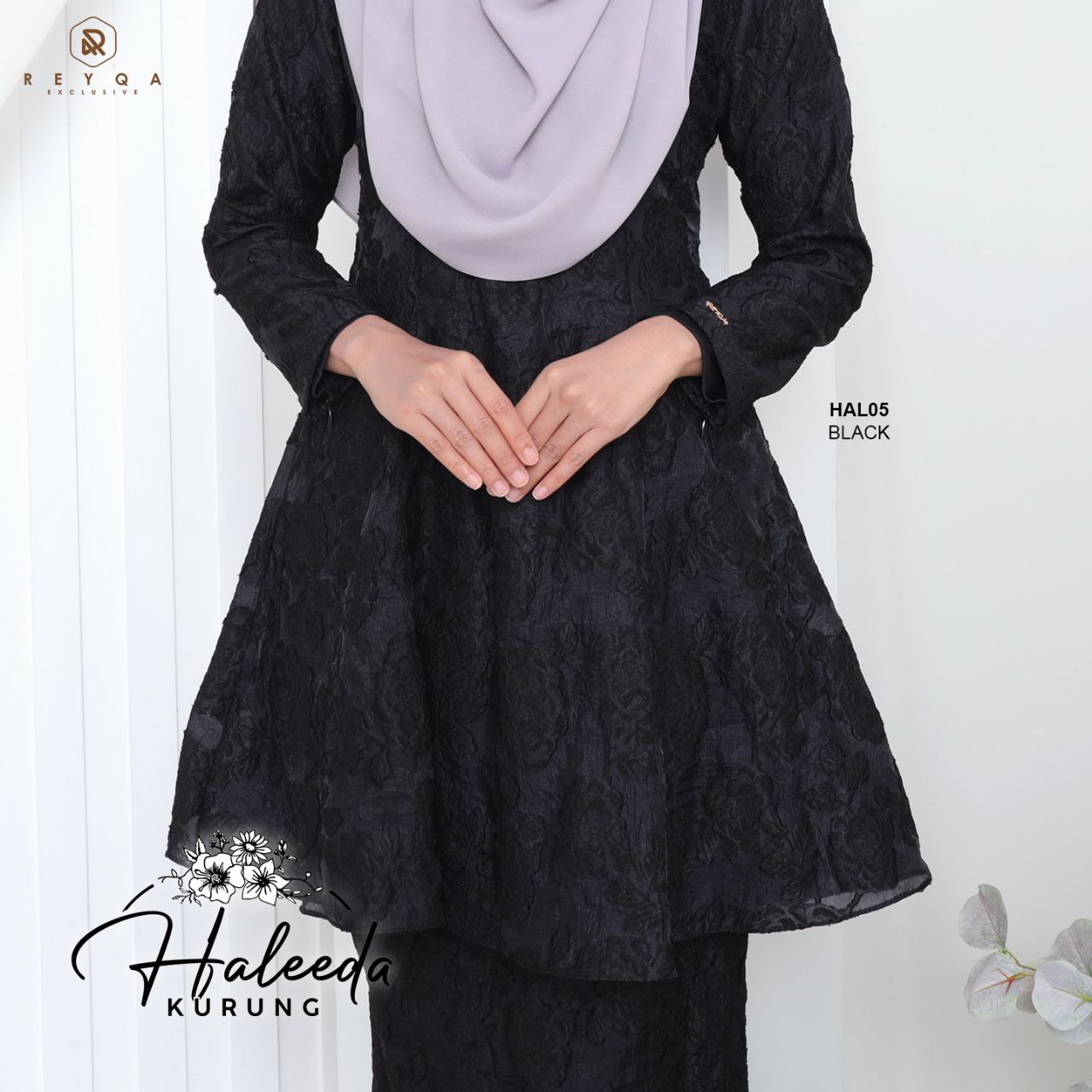 Haleeda/05 Black | Muslimah Collection | Hijab | Exclusive Muslimah Attire