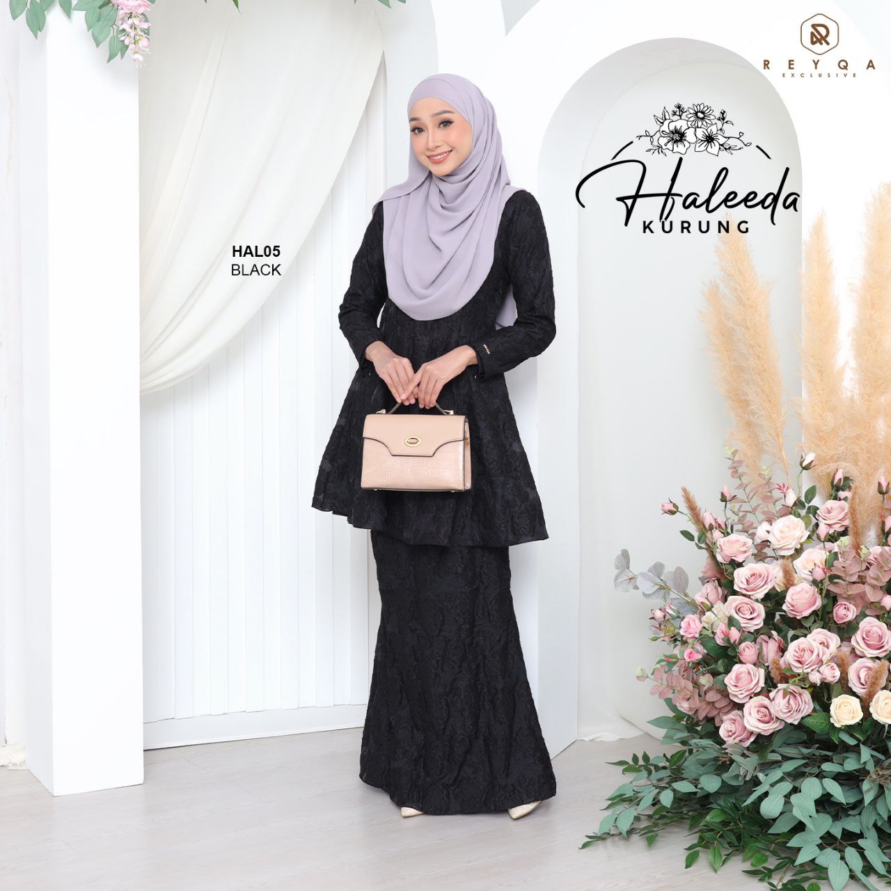 Haleeda/05 Black | Muslimah Collection | Hijab | Exclusive Muslimah Attire