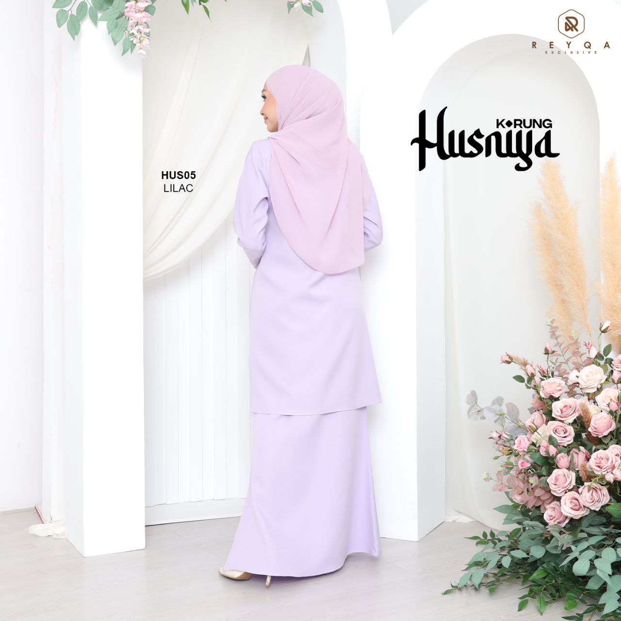 Husniya/05 Lilac | Muslimah Collection | Hijab | Exclusive Muslimah Attire