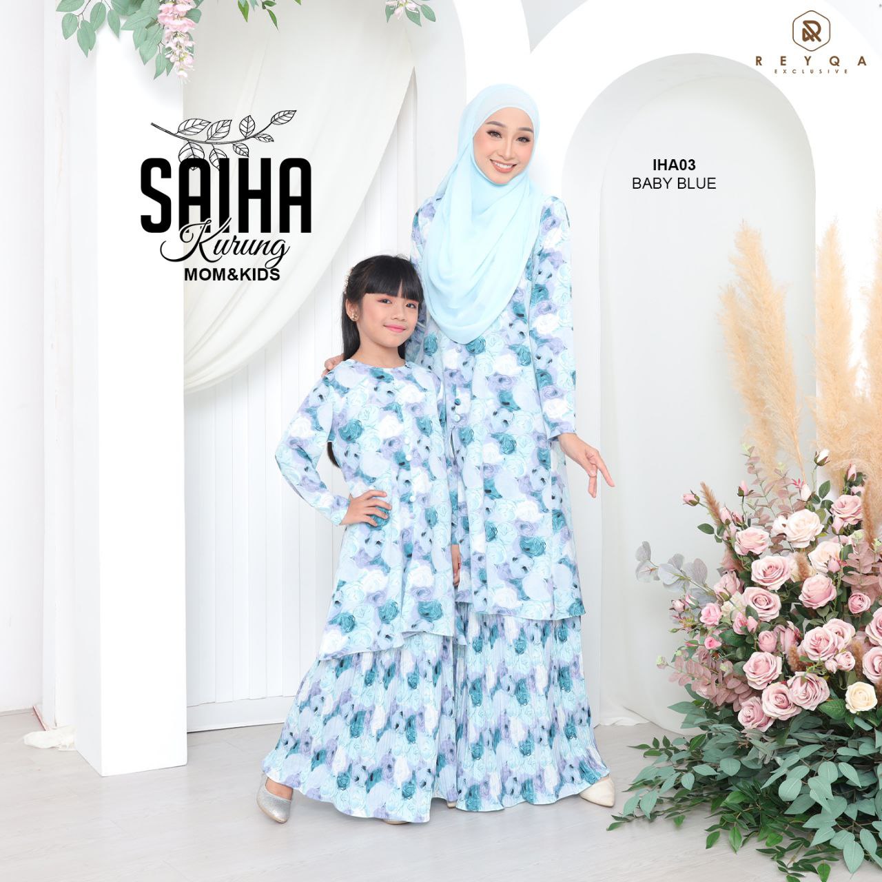 Saiha/03 Baby Blue | Muslimah Collection | Hijab | Exclusive Muslimah ...