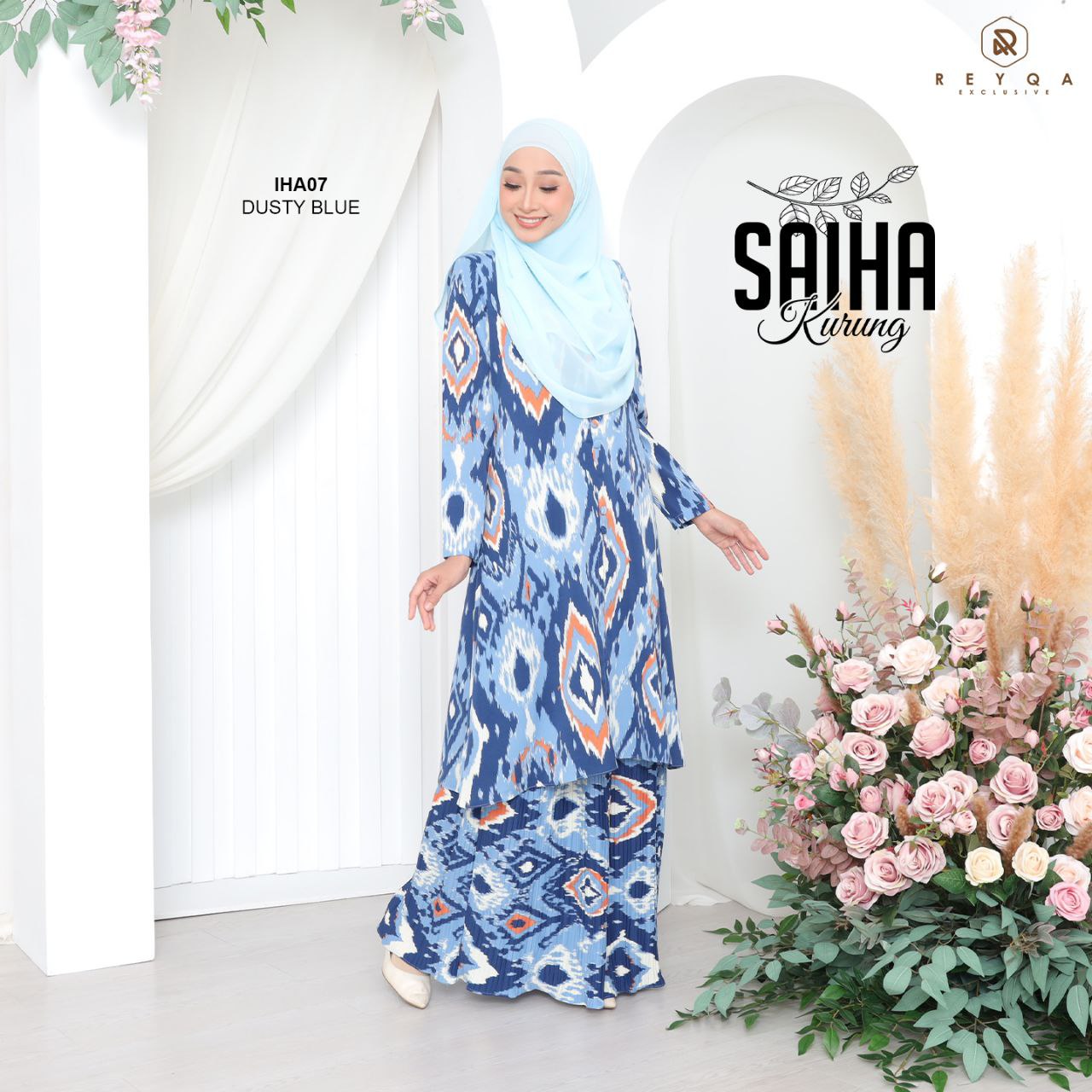 Saiha/07 Dusty Blue | Muslimah Collection | Hijab | Exclusive Muslimah ...