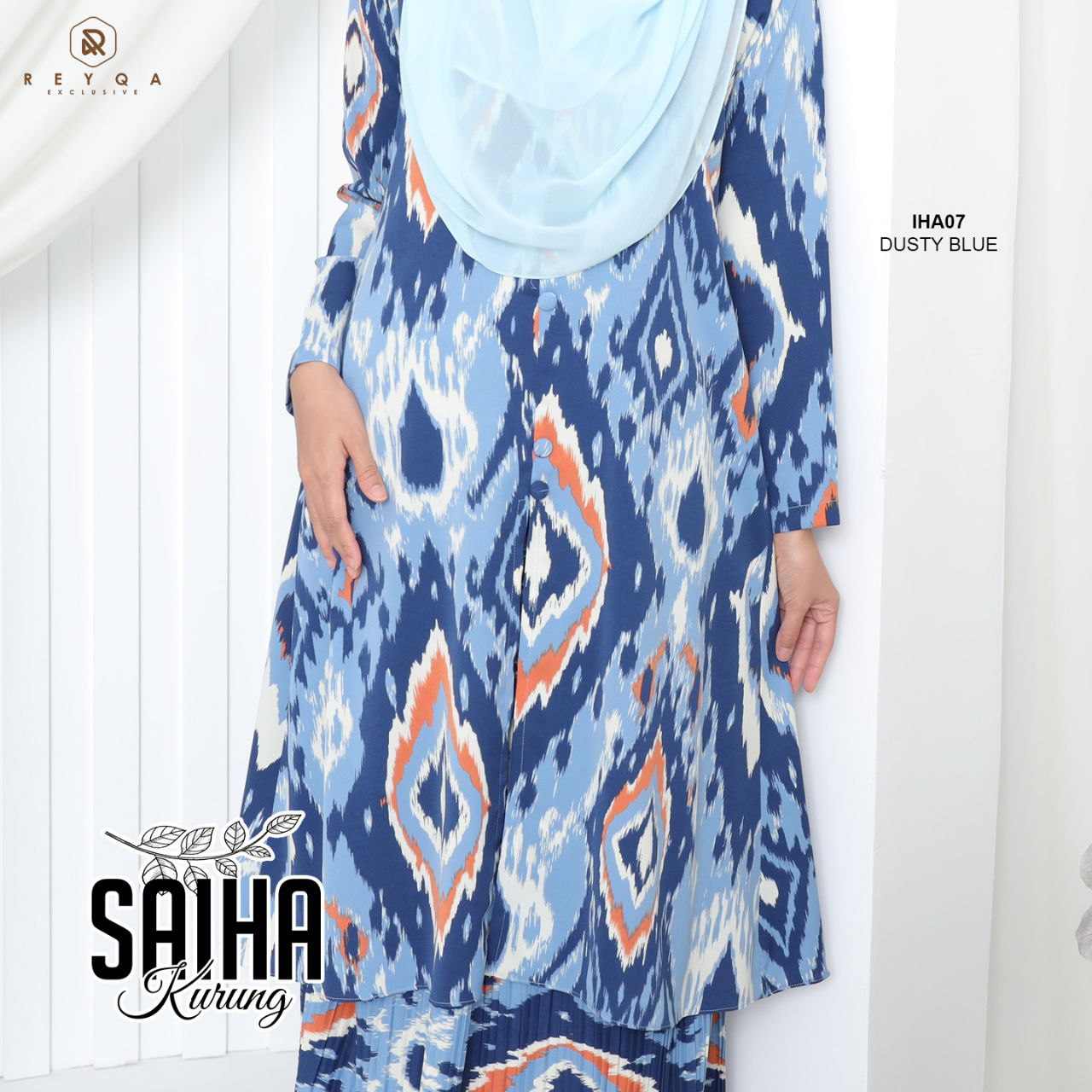 Saiha/07 Dusty Blue | Muslimah Collection | Hijab | Exclusive Muslimah ...